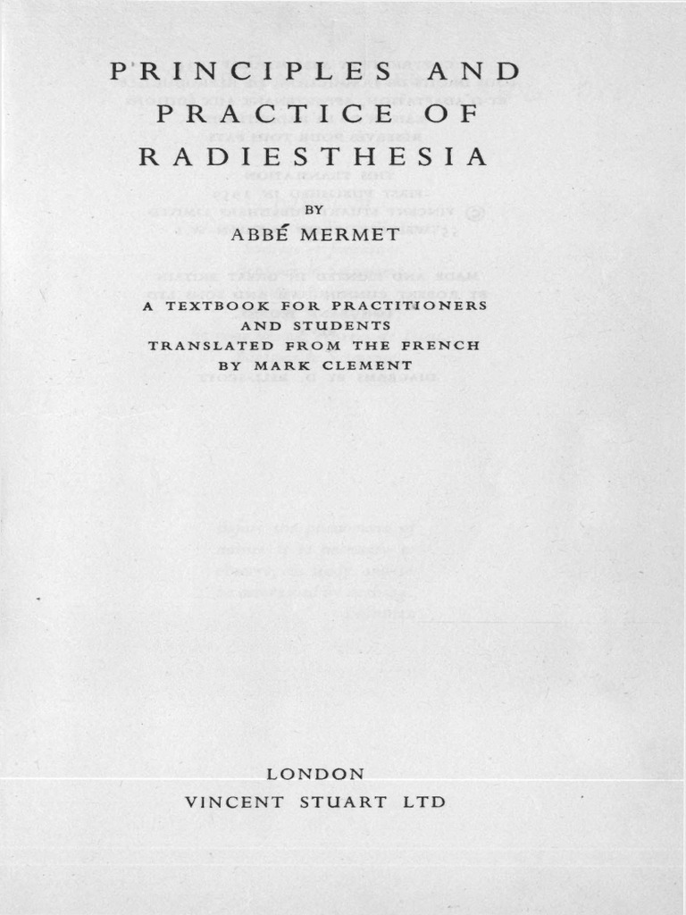 1935 Mermet Principles and Practice Radiesthesia-1-120 | PDF | Theory ...