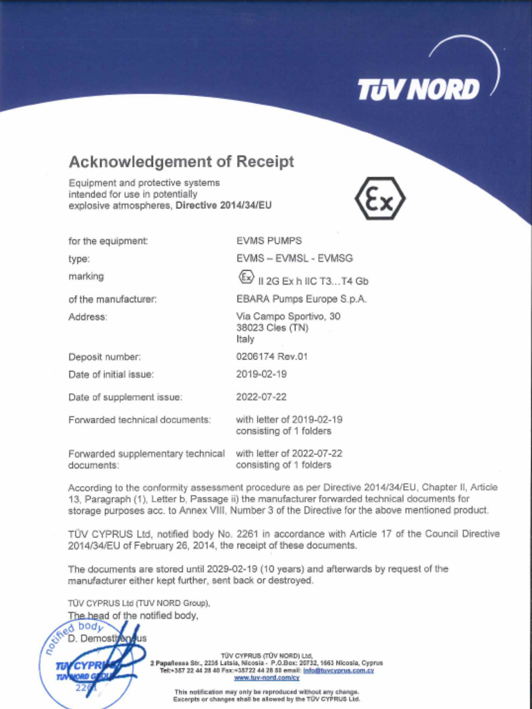 Atex Evms-Emvsg-Evmsl | PDF