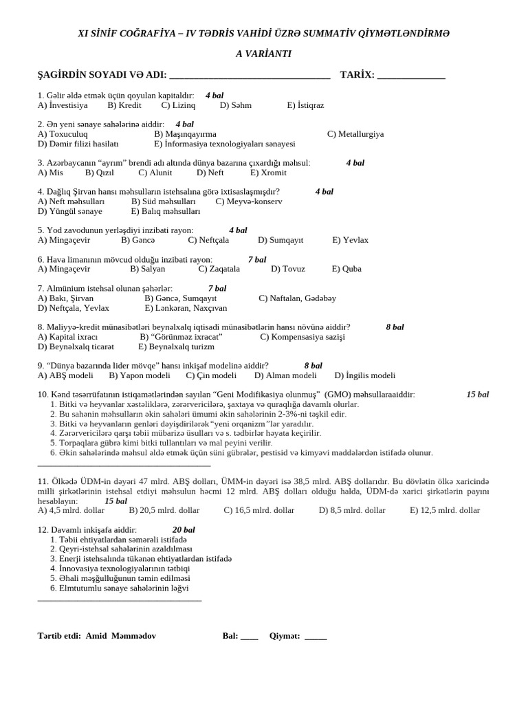 Xi Si̇ni̇f Coğrafi̇ya KSQ 4 Yeni | PDF