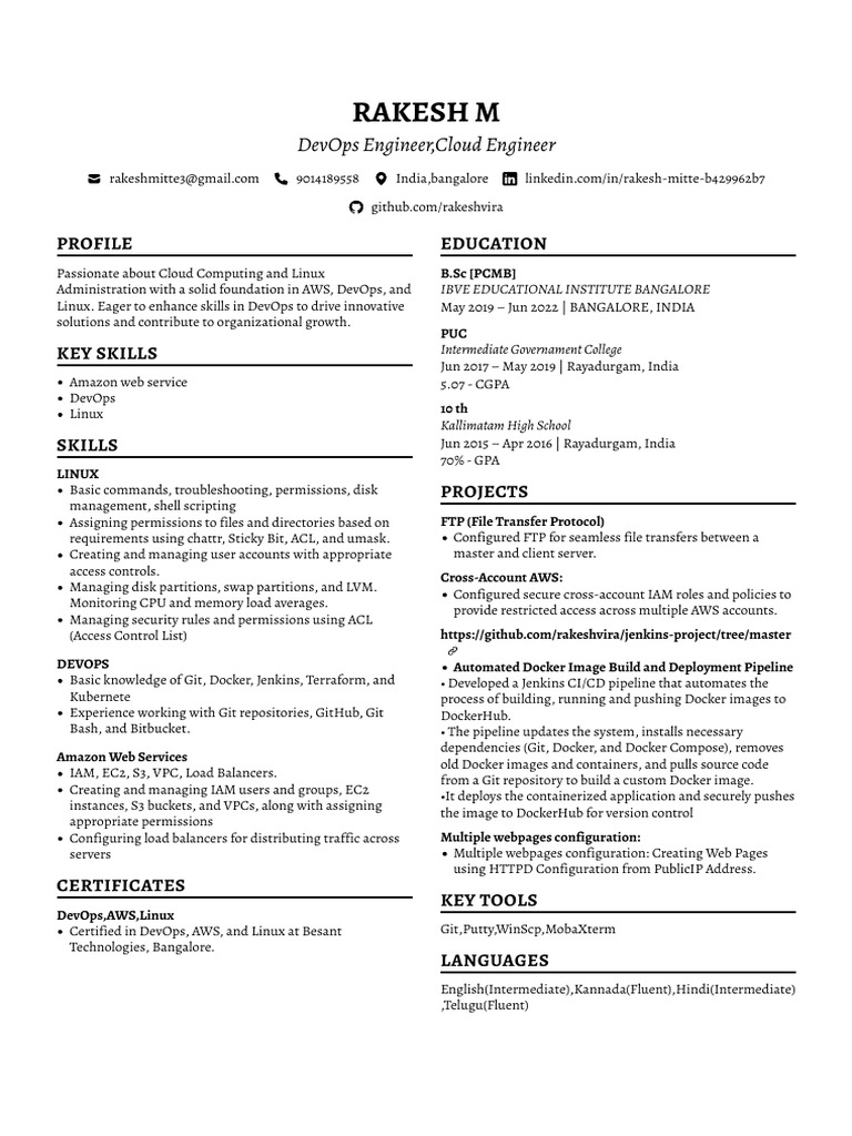 RAKESH M FlowCV Resume 20250214 | PDF | Amazon Web Services | File ...