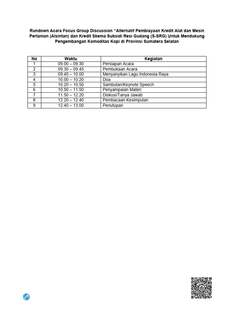 Rundown_Acara_FGD tgl 22 april 2025.docx | PDF