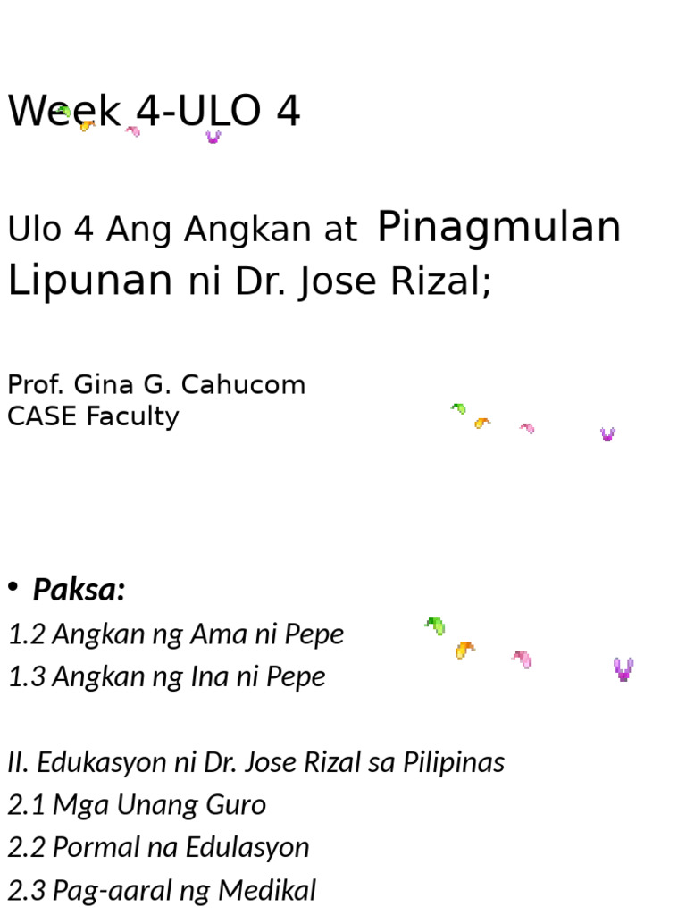 Week 4 - Ulo 4 - Ang Angkang Pinagmulang at Lipunang Kinabibilangan Ni ...
