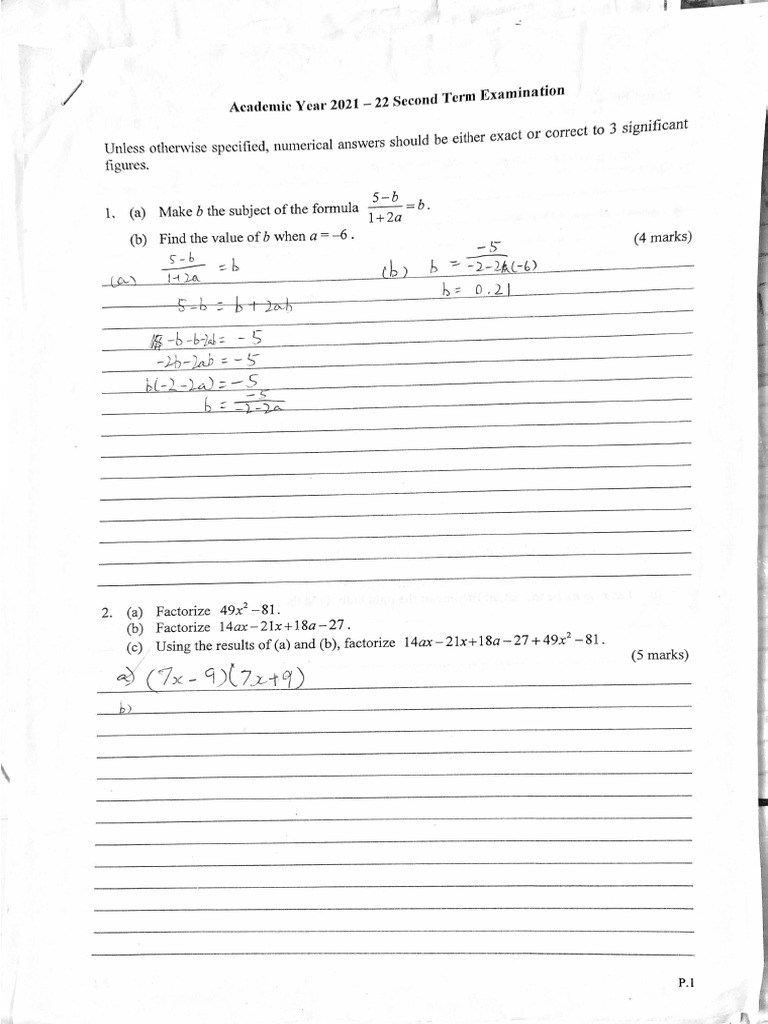 S2 T2 Maths | PDF