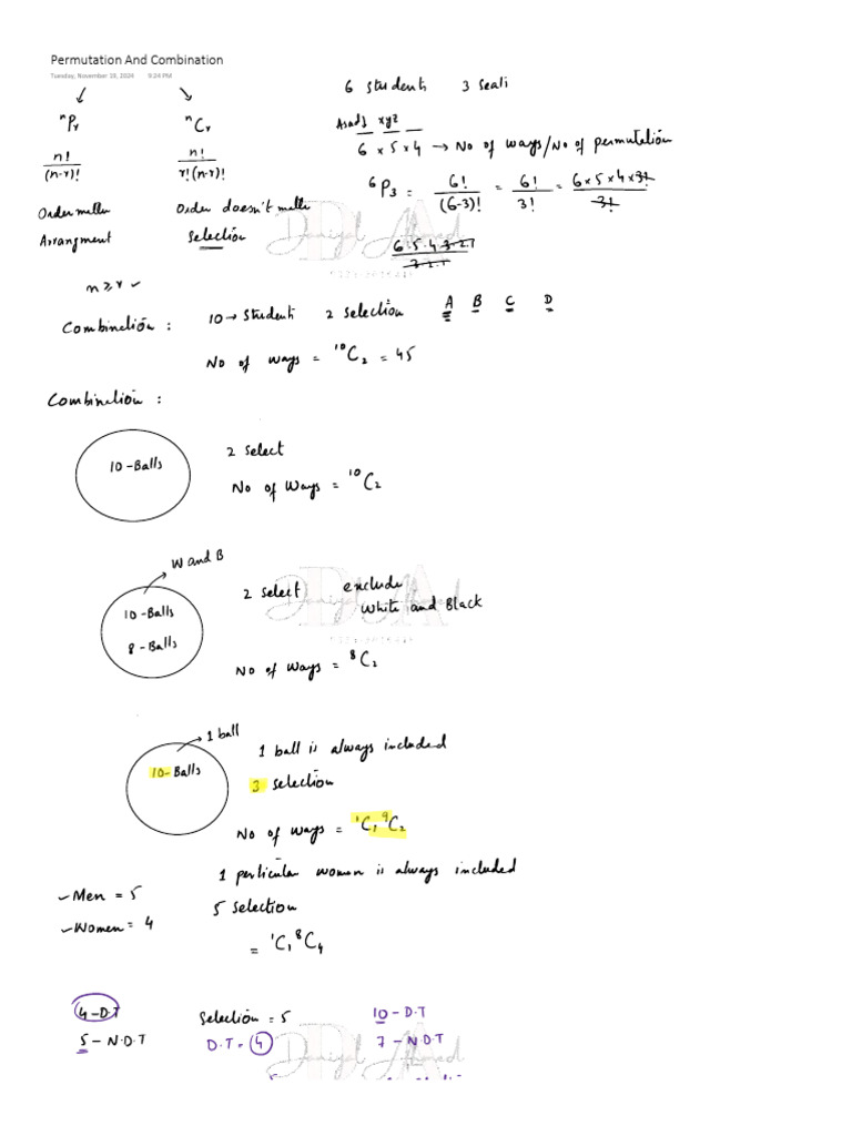 Permutation and Combination | PDF