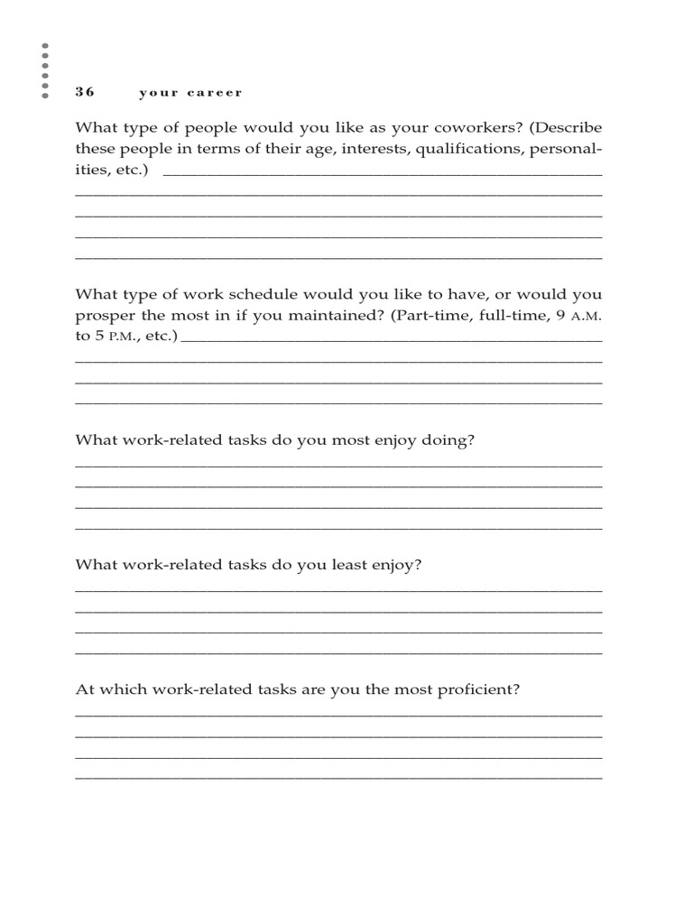 Career Preferences and Work Style Insights | PDF