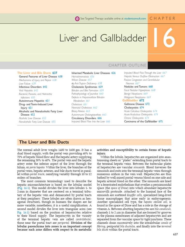 Liver and Gallbladder | PDF | Liver | Cirrhosis