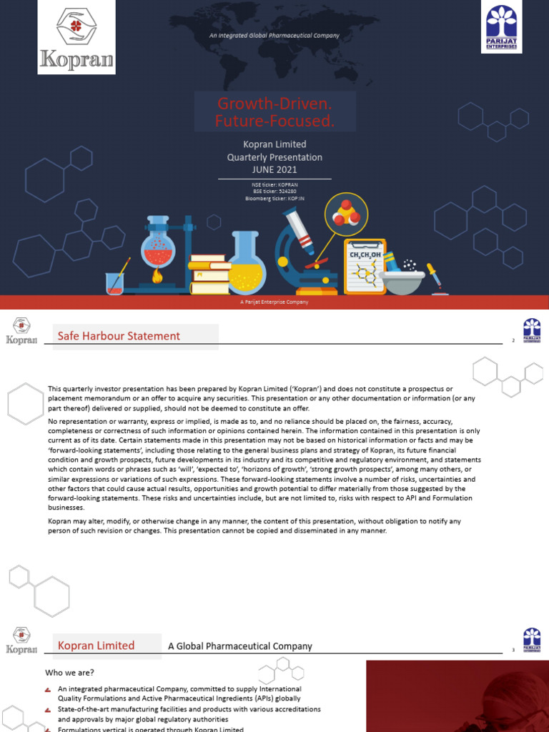 Kopran Limited Presentation June 2021 | PDF | Tablet (Pharmacy ...