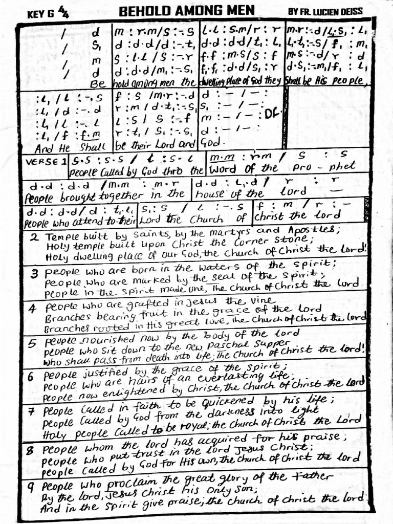 [Choirscript.com] Behold Among Men by Lucien Deiss | PDF