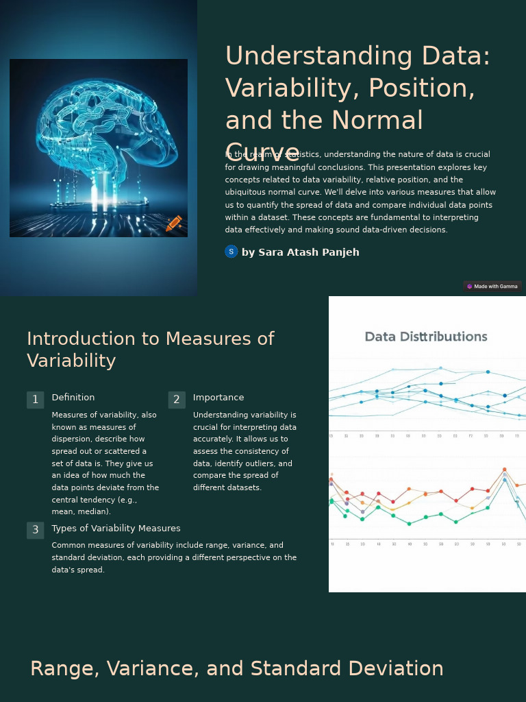 Understanding Data Variability Position and The Normal Curve | PDF | Quartile | Percentile