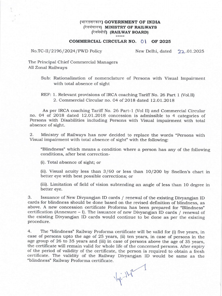 New Railway Concession Format | PDF