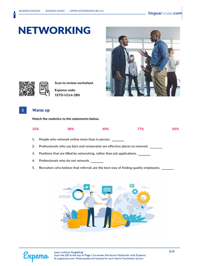 Networking British English Teacher B2 C1 (1) | PDF | Verb | Human Communication