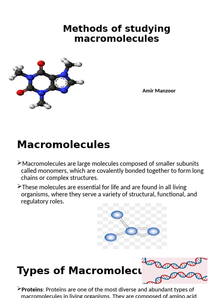 3.methods of Studying Macromolecules | PDF | Proteins | Nuclear Magnetic Resonance