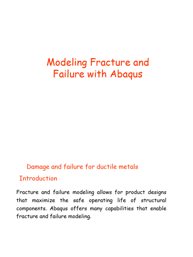 Modeling Fracture and Failure With Abaqu | PDF | Fracture | Fracture Mechanics