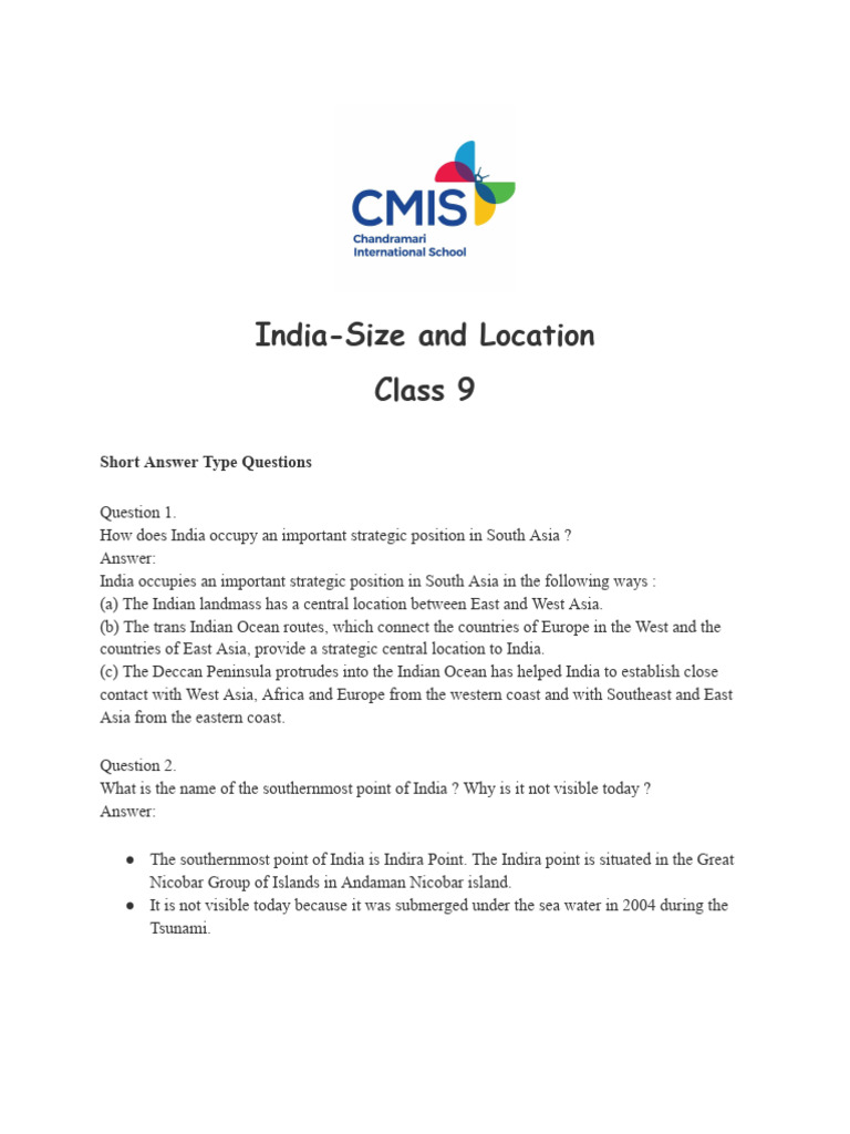 India: Strategic Location and Geography | PDF | Democracy | Political ...