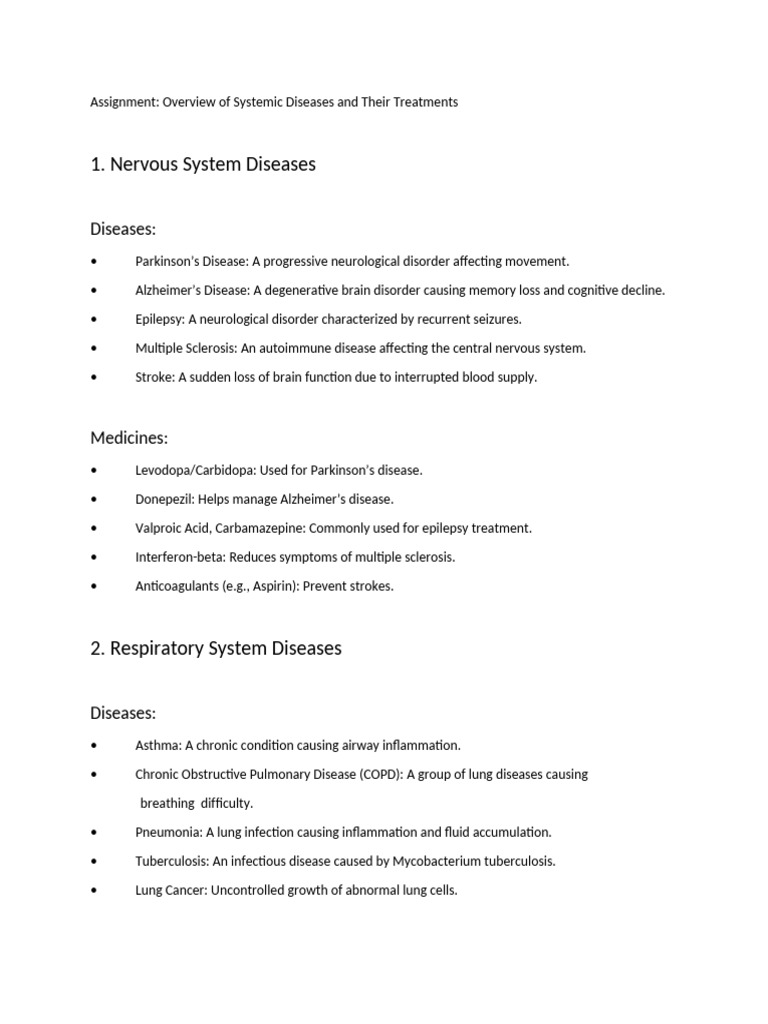 Assignment Systemic Disease | PDF | Respiratory Diseases | Chronic ...