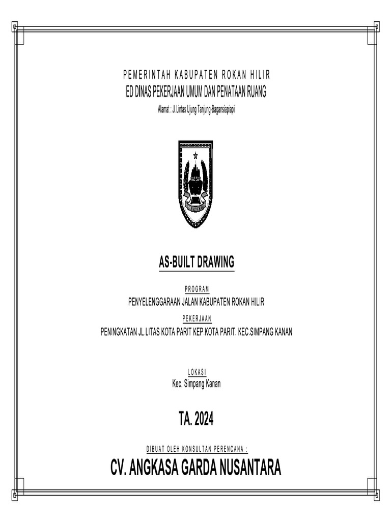 As Built Drawing Kota Parit | PDF
