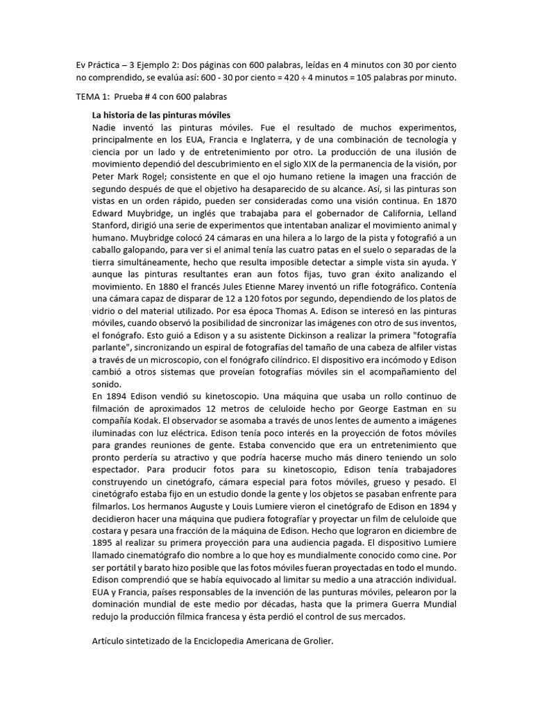 1. Ejercicio de lectura y comprensión. | PDF | Thomas Edison