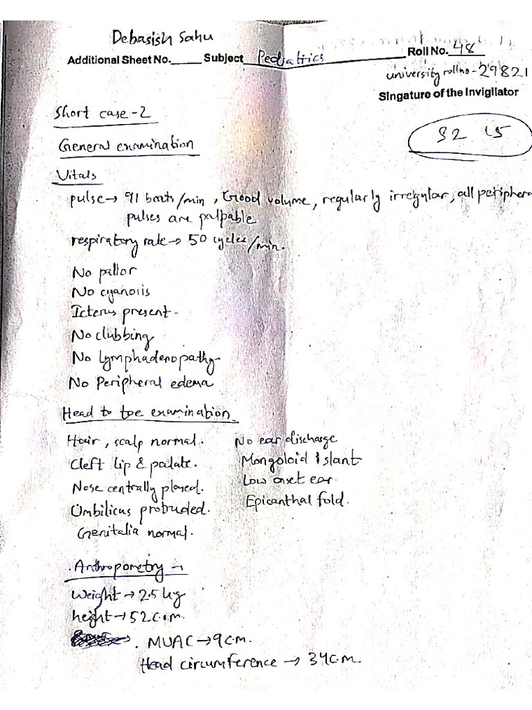 General Physical Examination Pedia | PDF