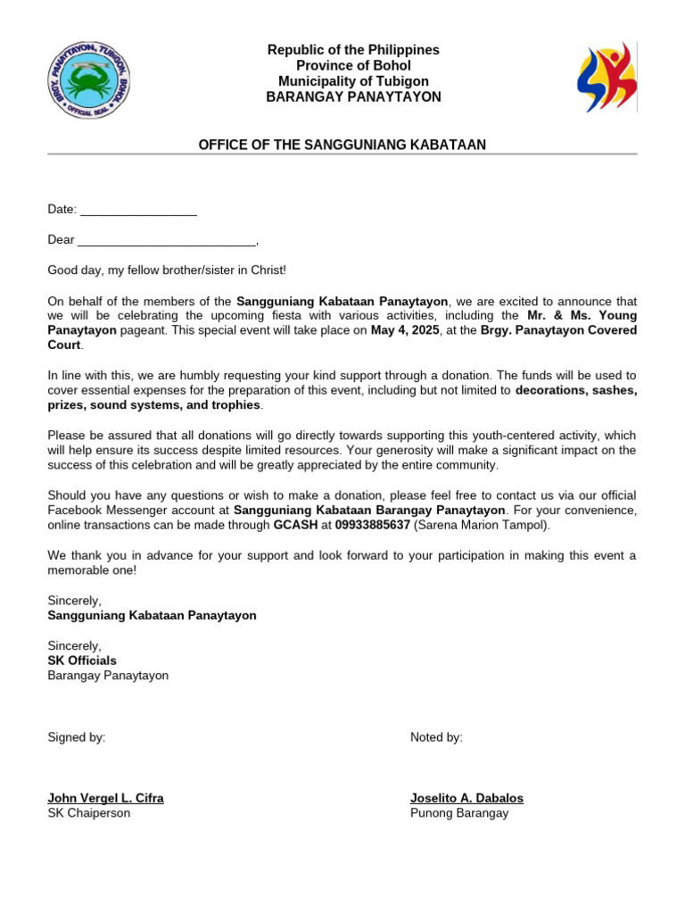 Solicitation Letter - Sample | PDF