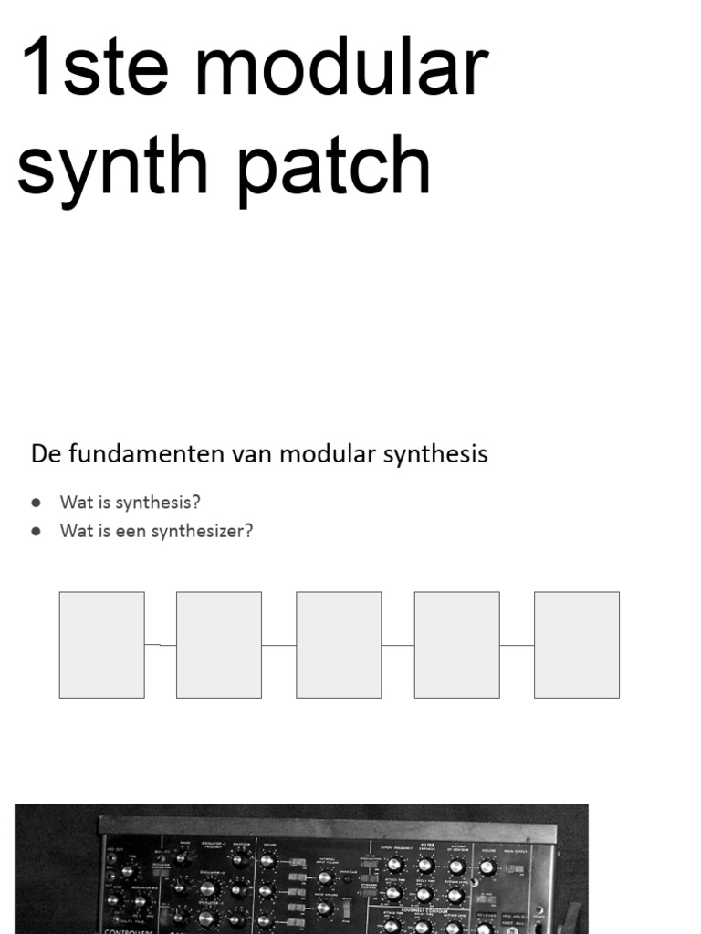 Modular Synth Patches | PDF