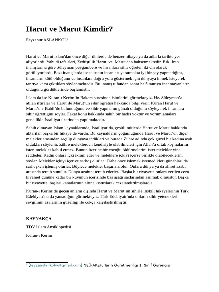 Harut Ve Marut | PDF