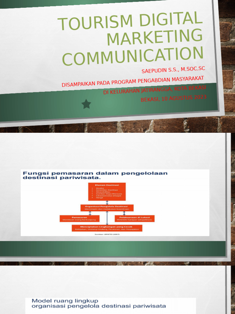 Materi Aef Tourism Digital Marketing Communication | PDF