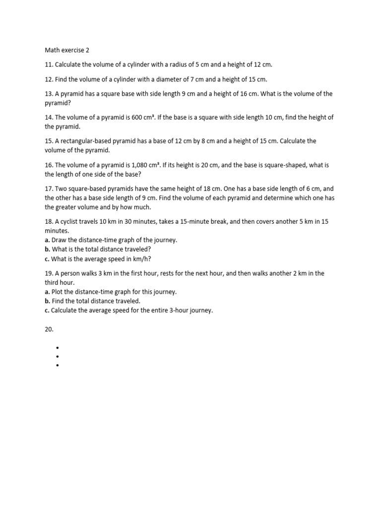 Math Exercise 2 | PDF