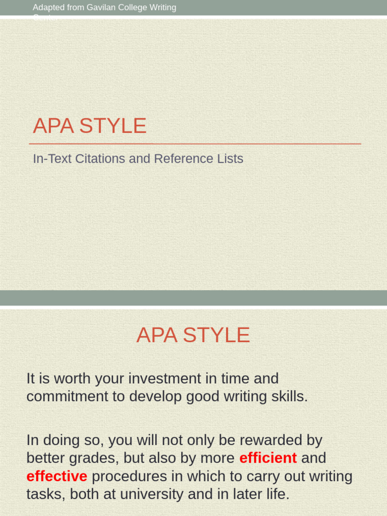 APA in Text Citations | PDF | Citation | Apa Style