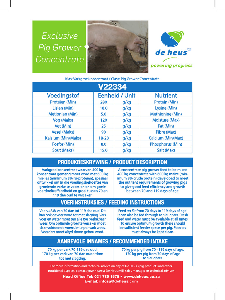 Exclusive Pig Grower Concentrate | PDF