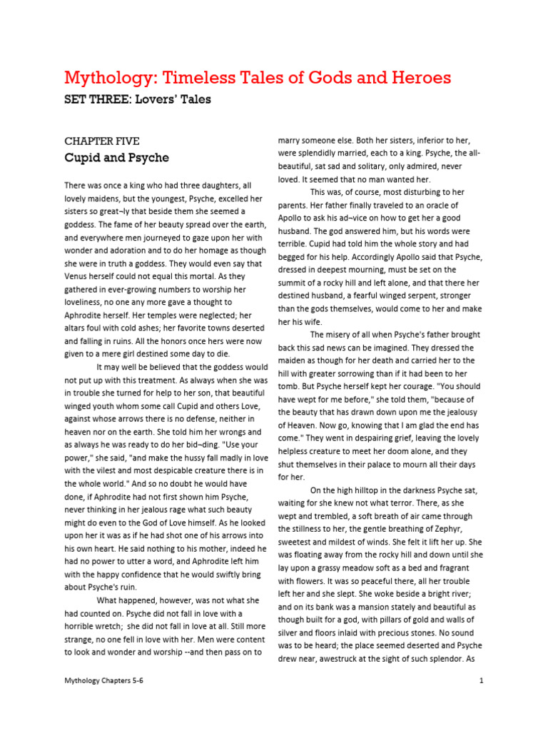 3 Mythology - Chapters - 5-6 - Love - Stories | PDF | Orpheus | Hades