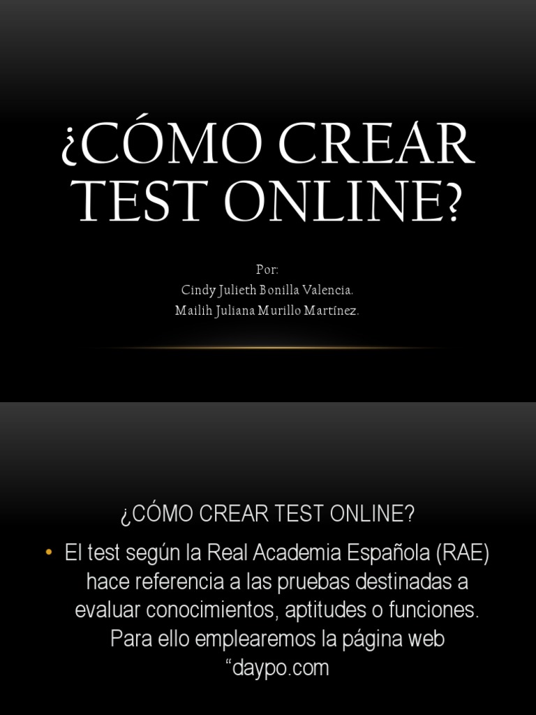Cómo Crear Test Online | PDF | Informática | Comunicación