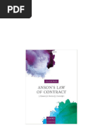 Anson's Law of Contract | PDF | Assignment (Law) | Damages