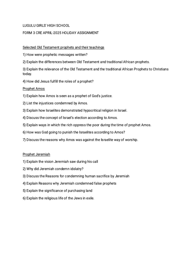 April 2025 CRE F3 Assignment Assignments - Form 3 - C.R.E. | PDF