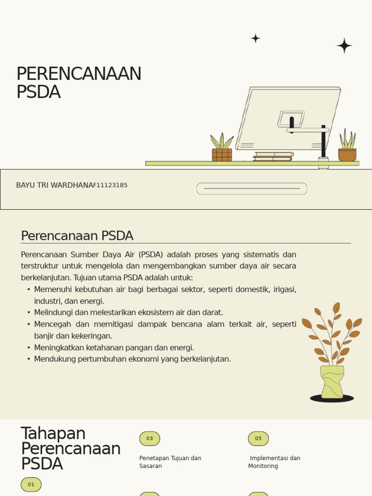 Psda 8 Tahapan Perencanaan Psda | PDF