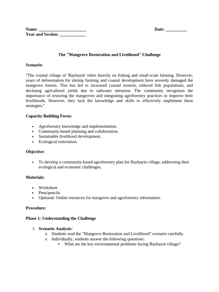 Capacity Building Activity | PDF | Agriculture | Mangrove