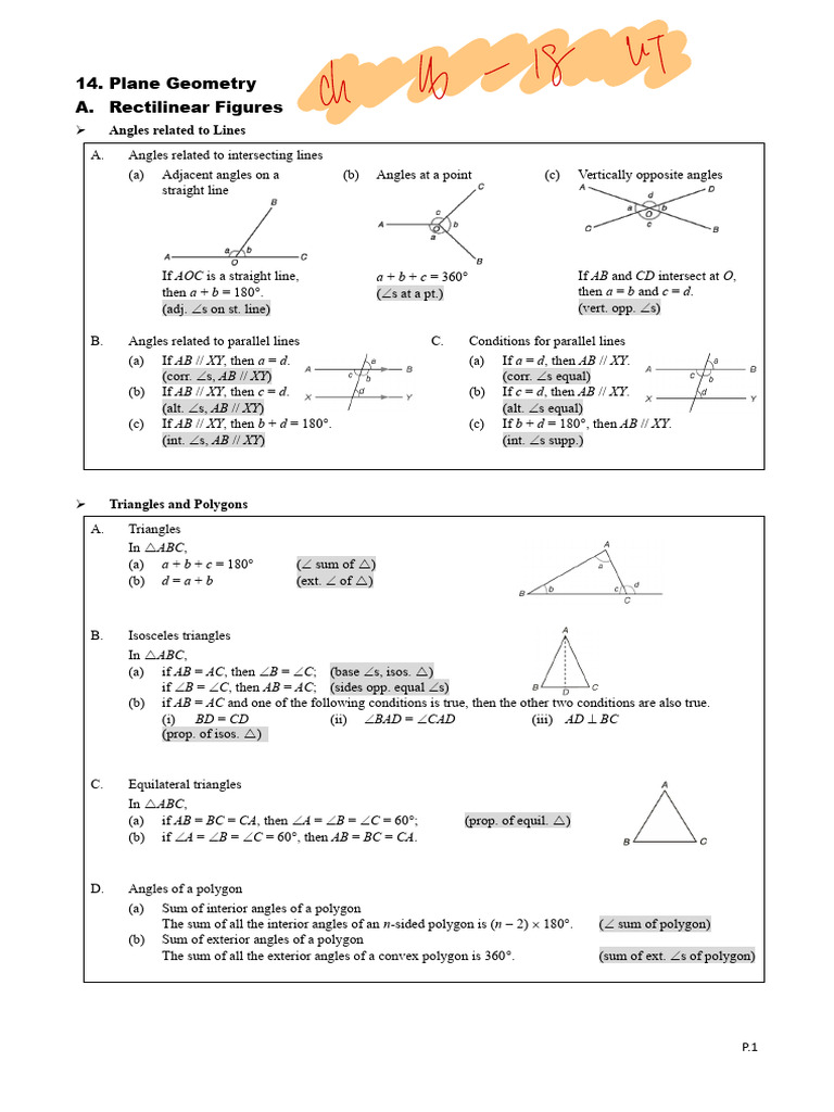 Copy of 14 Plane Geometry | PDF | Circle | Rectangle