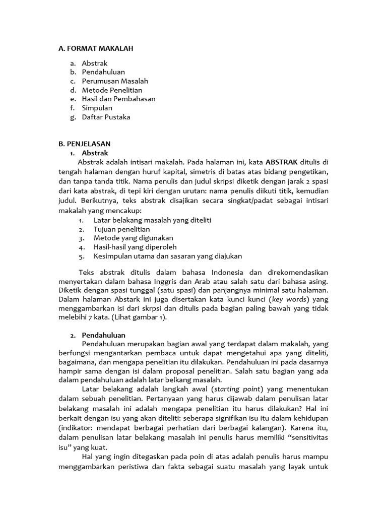 Format dan Susunan Makalah Akademik | PDF