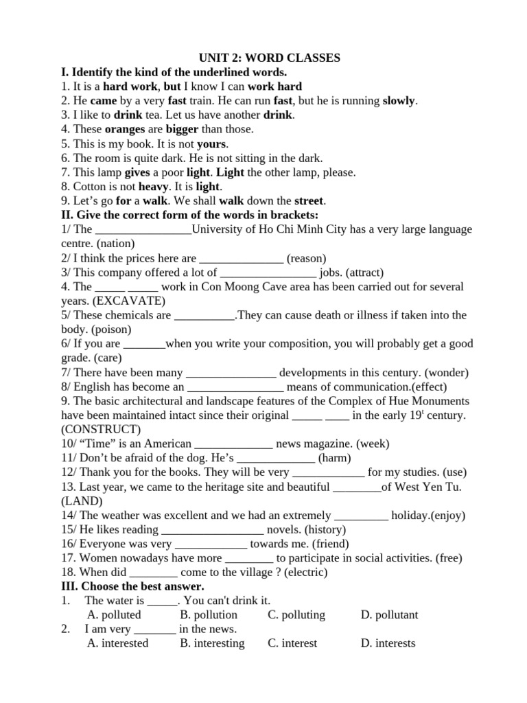 Understanding Word Classes and Usage | PDF | Facebook | Smoking
