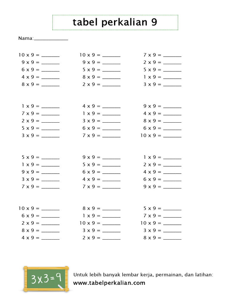 Latihan Soal Perkalian 8 | PDF