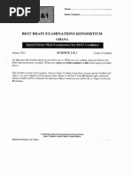 BECE 2025 Science Objective Test Questions | PDF