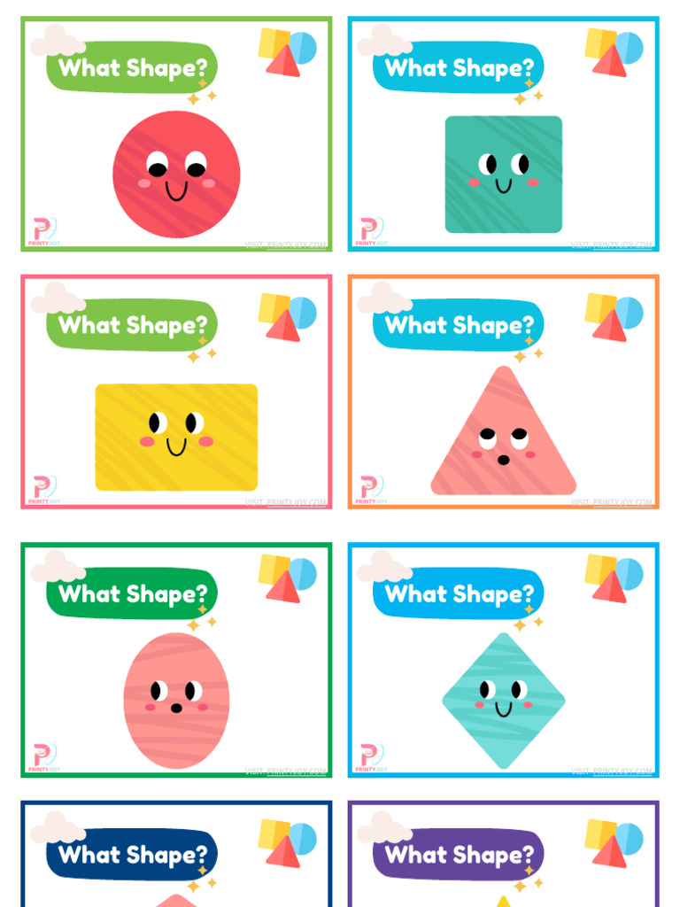 Free Printable Shape Flashcards | PDF