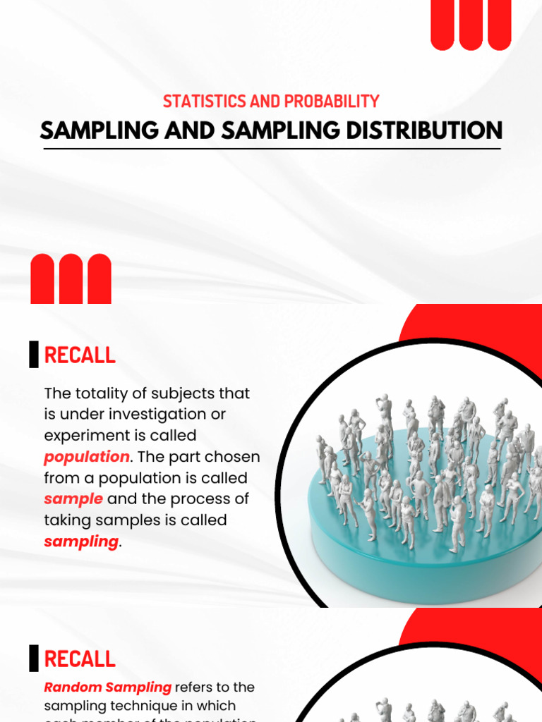 SAMPLING DISTRIBUTION OF SAMPLE MEANS Compressed | PDF | Variance | Standard Deviation