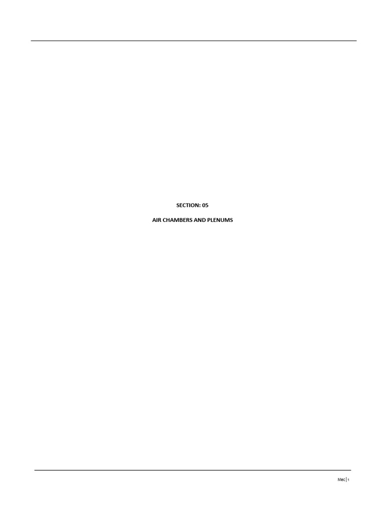 05 - Air Chambers and Plenums | PDF | Duct (Flow) | Building Engineering