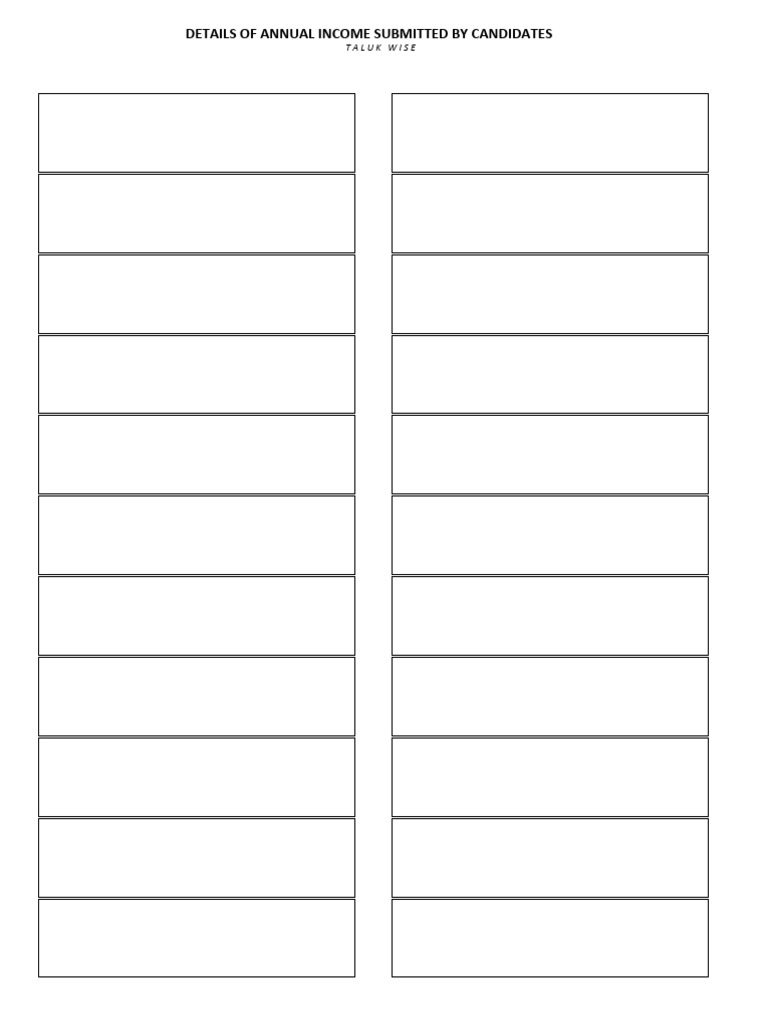 District: KKD: Details OF Annual Income Submitted BY Candidates | PDF