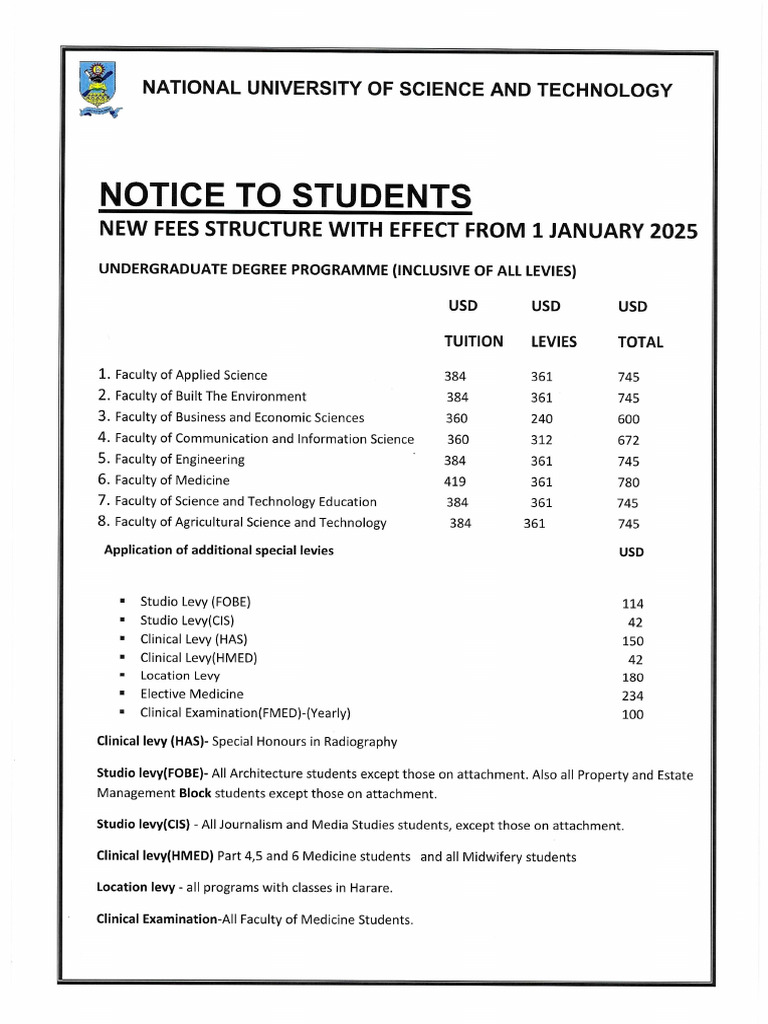 Undergrad Fees Notice | PDF