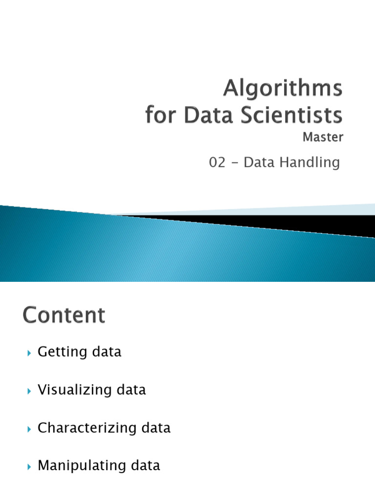 Data Science Algorithmen Master - 02 Data Handling | PDF | Standard Deviation | Quantile