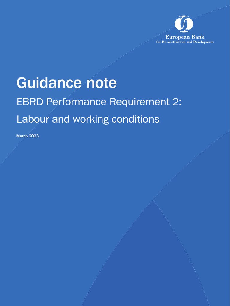 1549 EBRD Guidance Note Labour and Working Conditions | PDF | Labour Law | Employment