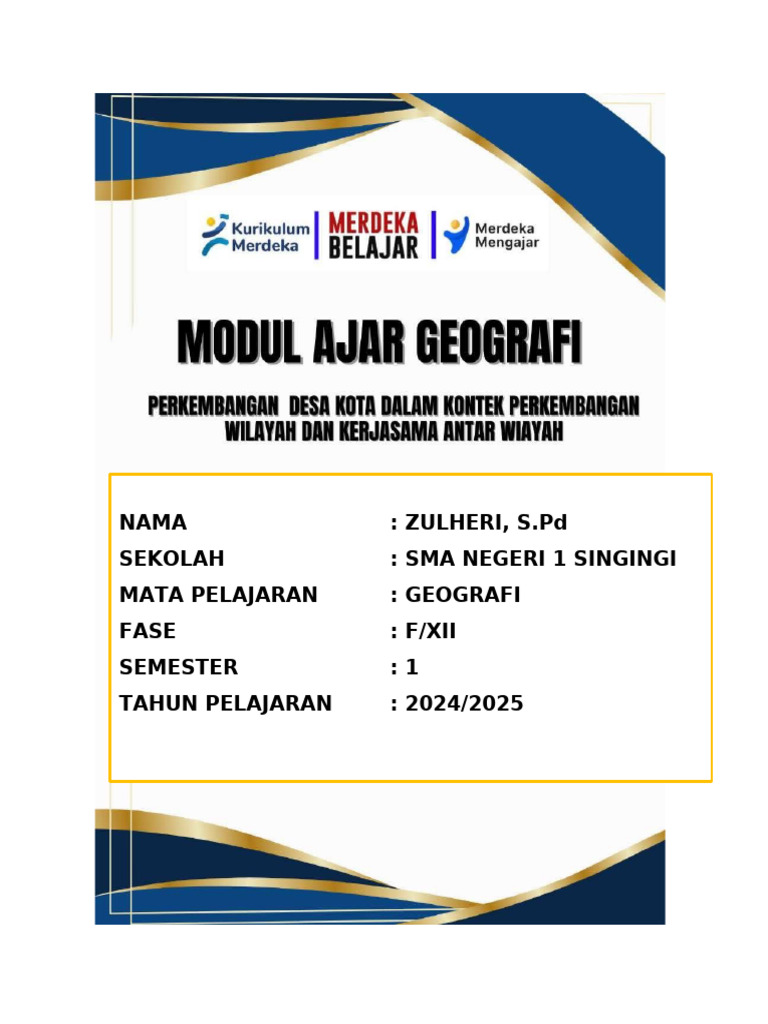 Modul Ajar Geo | PDF