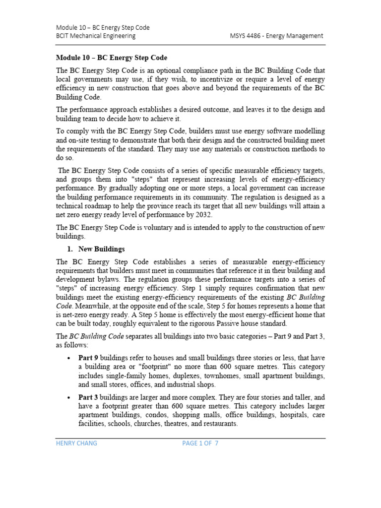 BC Energy Step Code Overview | PDF | Efficient Energy Use | Building ...