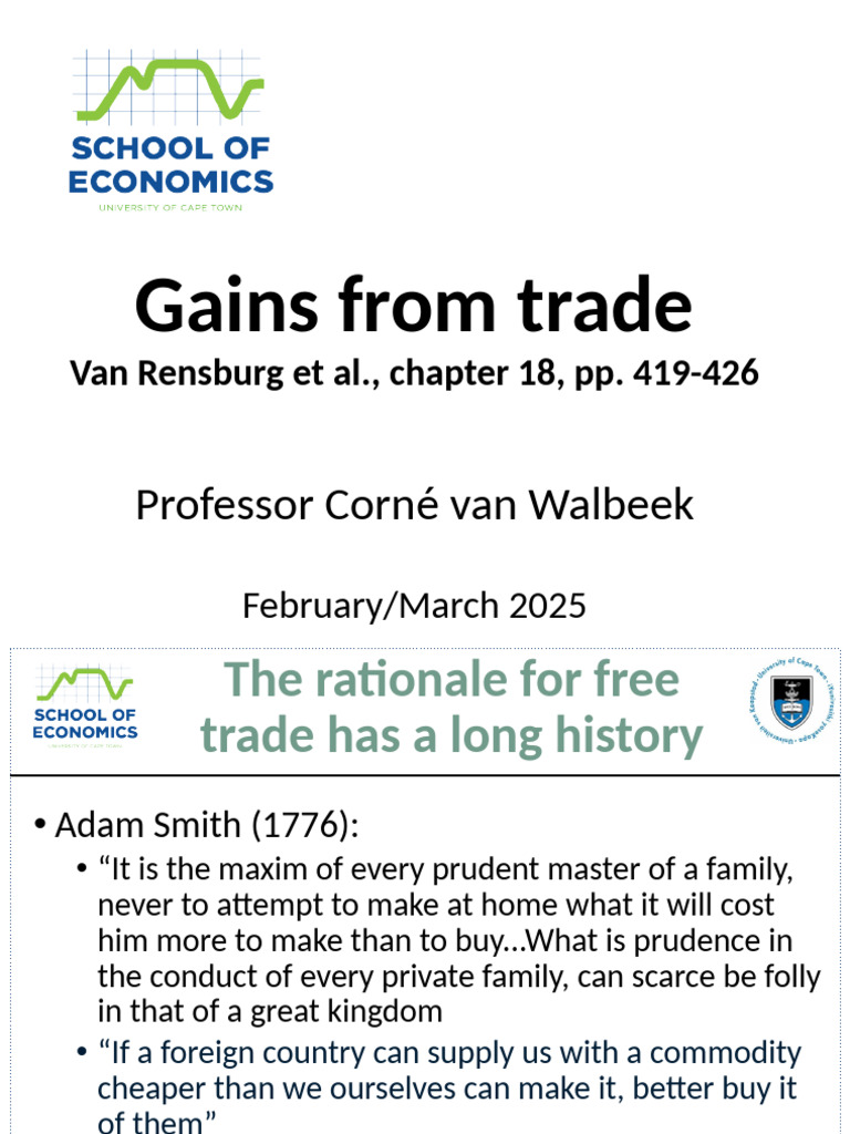 Gains from Trade and Comparative Advantage | PDF | Economies | Business